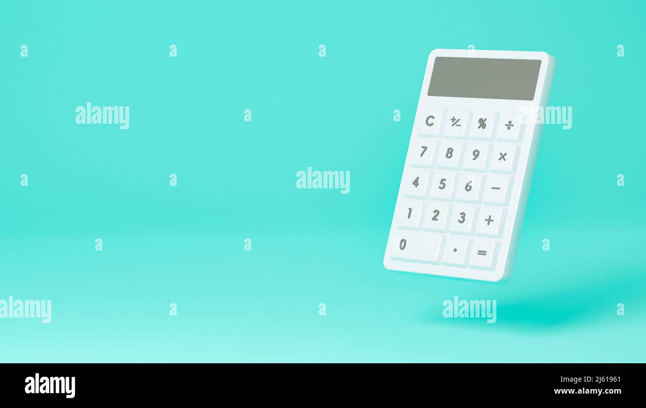 The image of a calculator composed of 3D illustration Stock Photo - Alamy