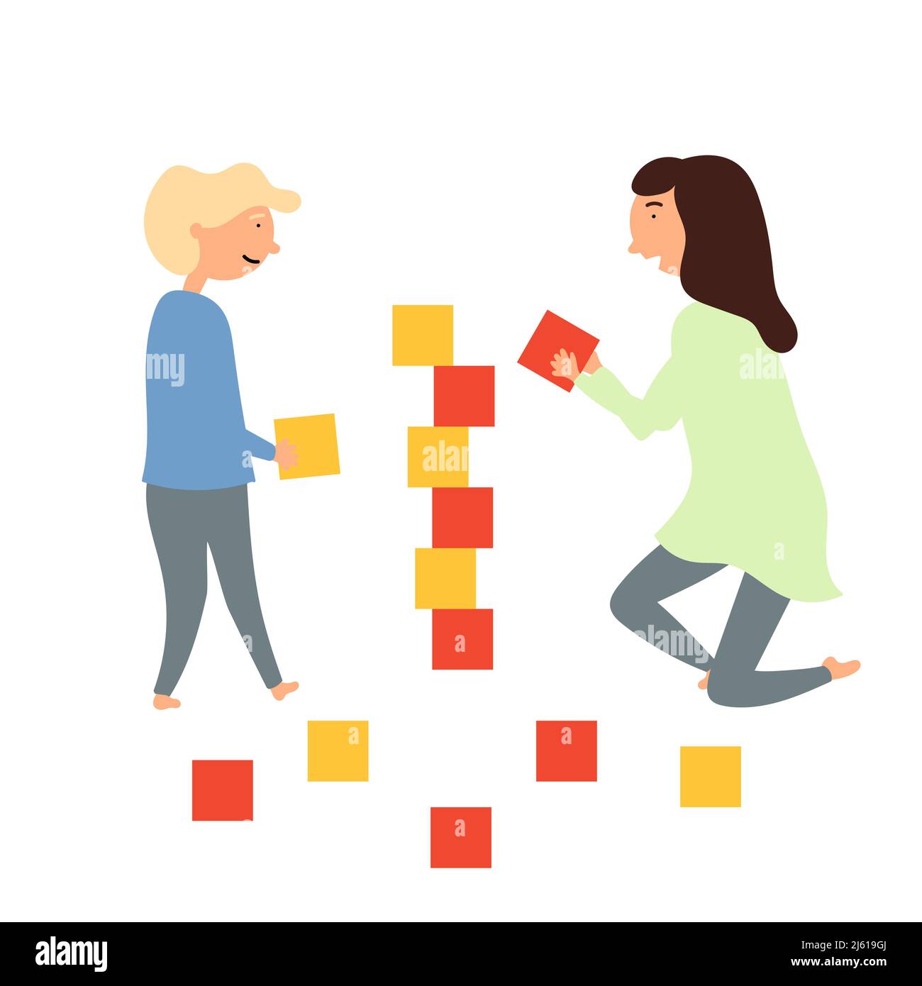 Collect cubes Stock Vector Images - Alamy