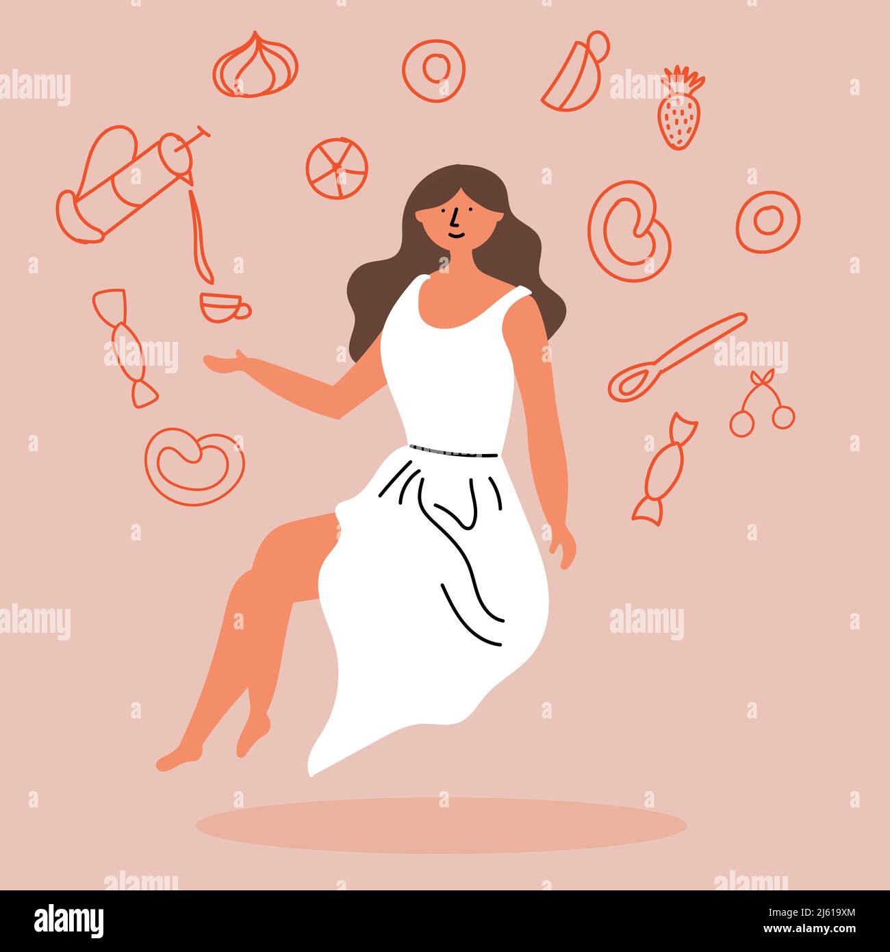 Levitating woman Stock Vector Images - Alamy