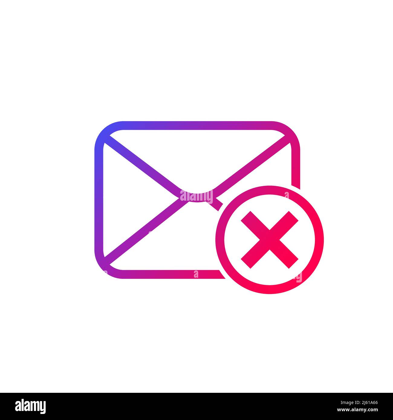 Delete email, mail vector icon Stock Vector Image & Art - Alamy