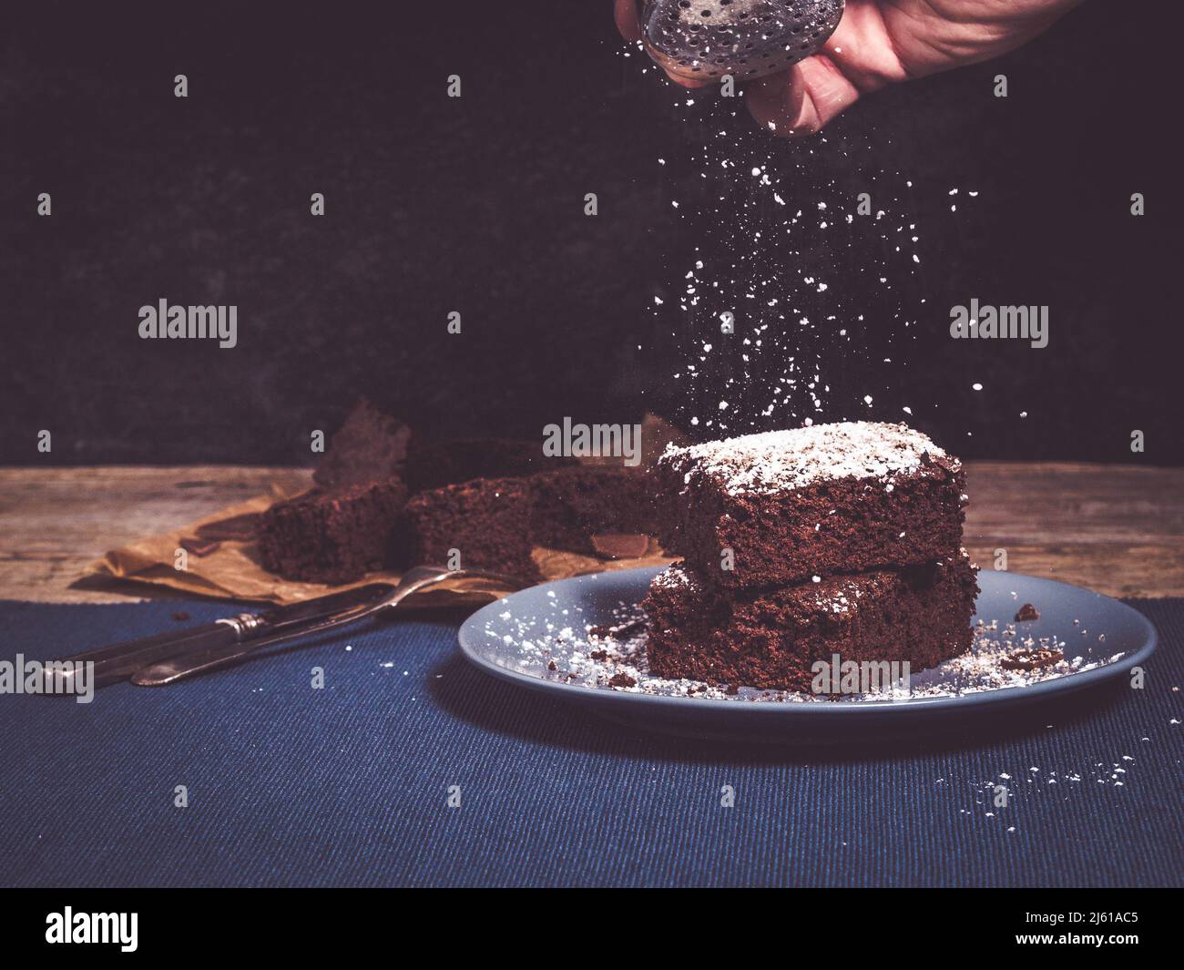 image shows how to garnish best homemade gluten free brownie stacks ...