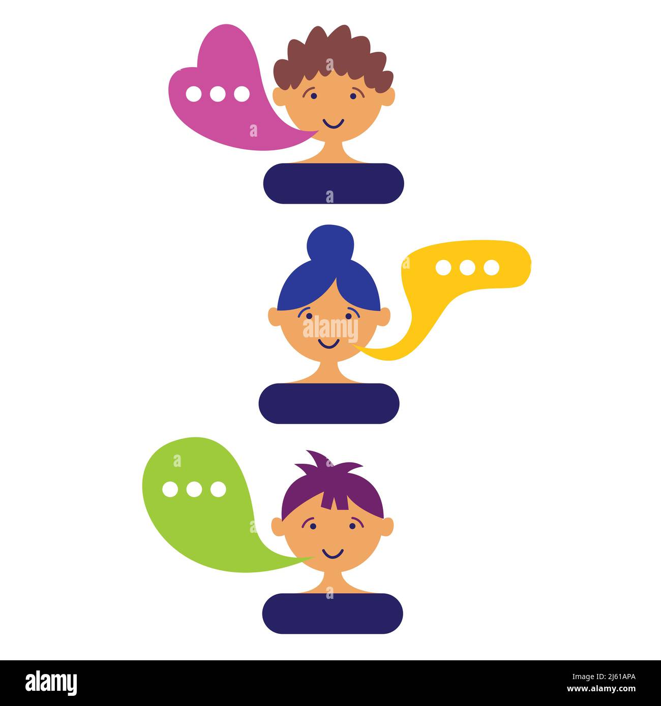 Cartoon portraits Cut Out Stock Images & Pictures - Alamy