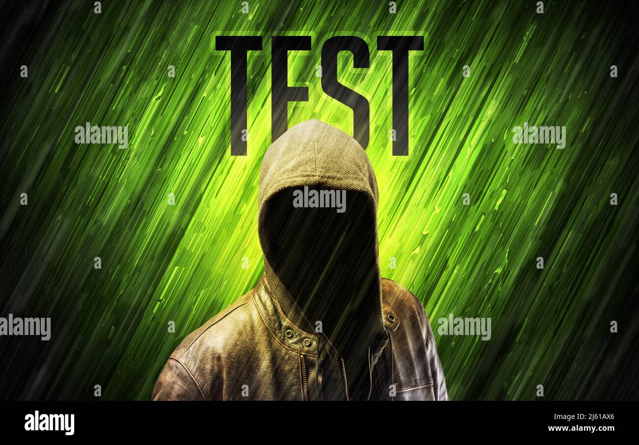 Mysterious man with security concept Stock Photo - Alamy
