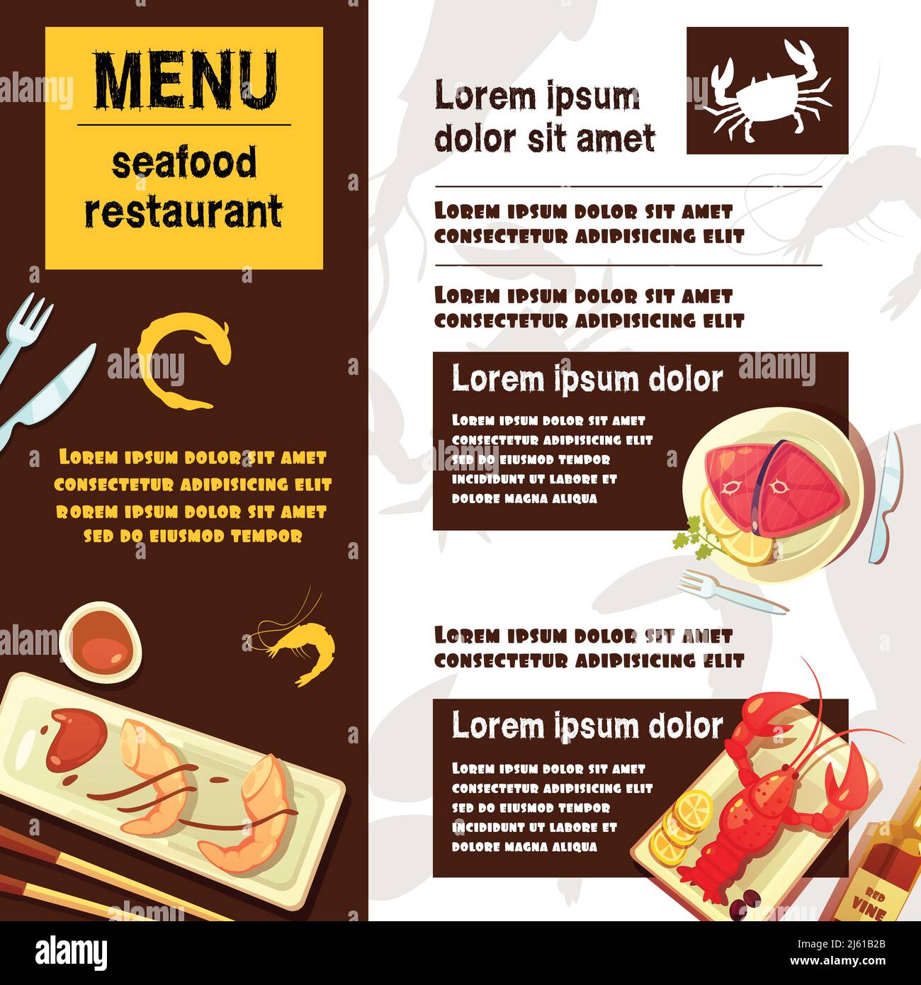 Ocean meals Stock Vector Images - Alamy