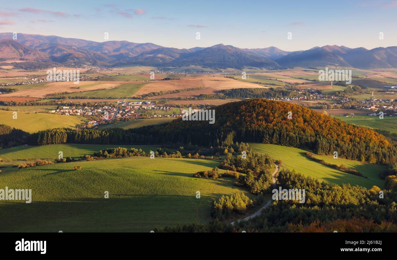 Countryside landscape in Slovakia with village Stock Photo - Alamy