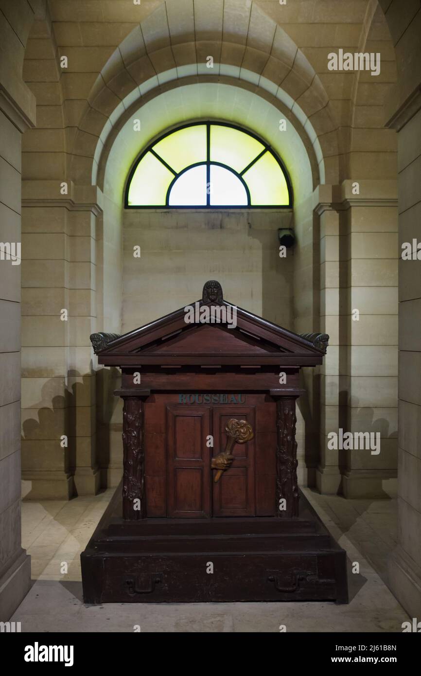 Tomb of French Enlightenment philosopher Jean-Jacques Rousseau in the ...