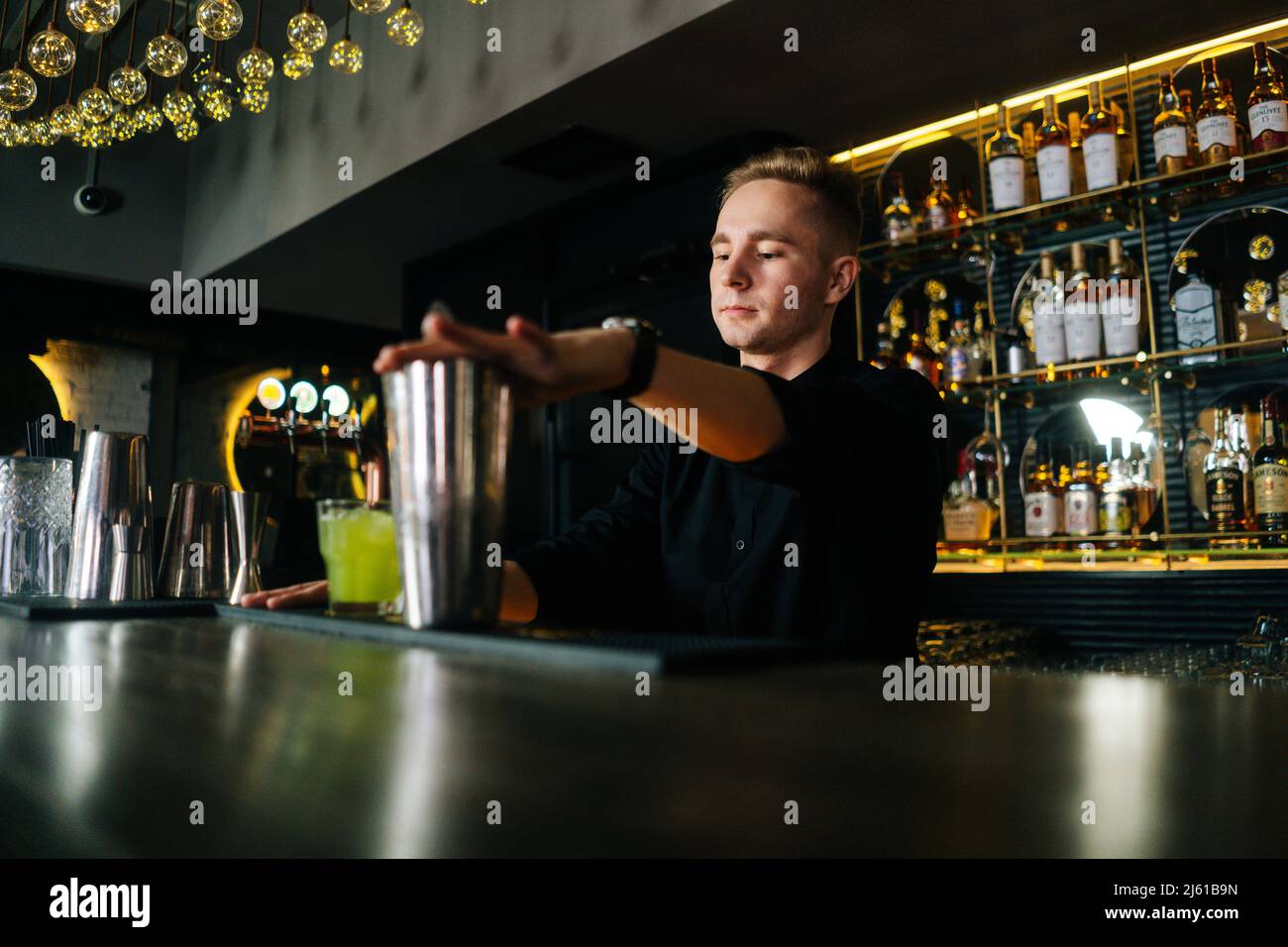 Green view behind the bar hi-res stock photography and images - Alamy