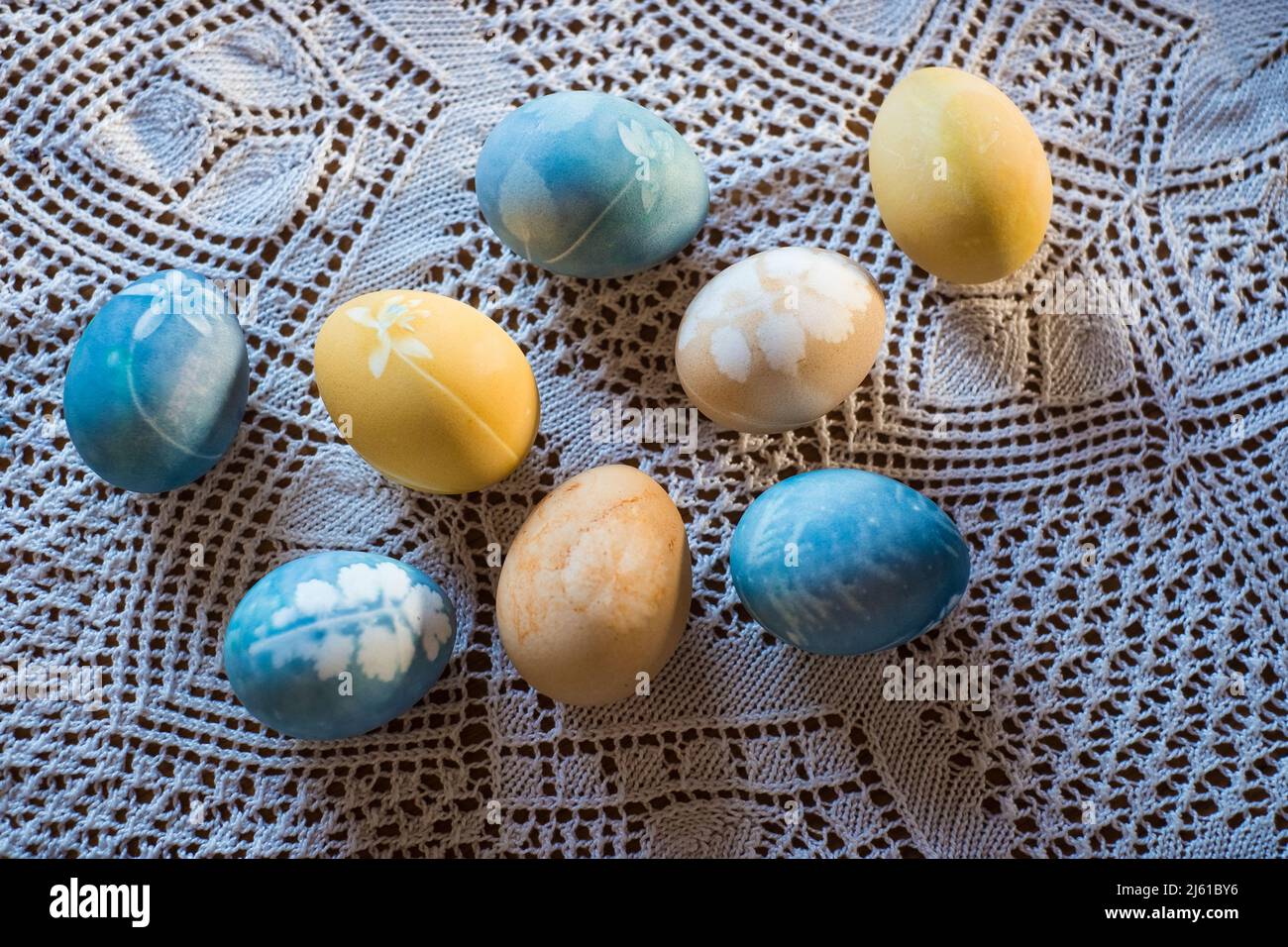 Easter egg painted with natural egg dye from plants Stock Photo - Alamy