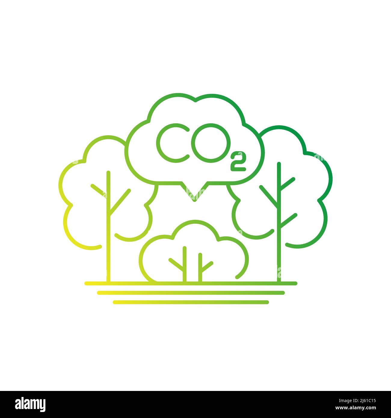 carbon offset, co2 gas reduction line icon Stock Vector Image & Art - Alamy