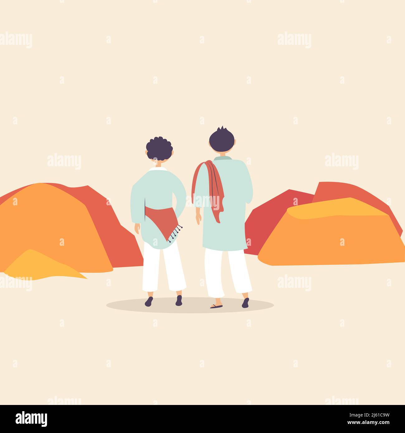 Two pilgrims Stock Vector Images - Alamy