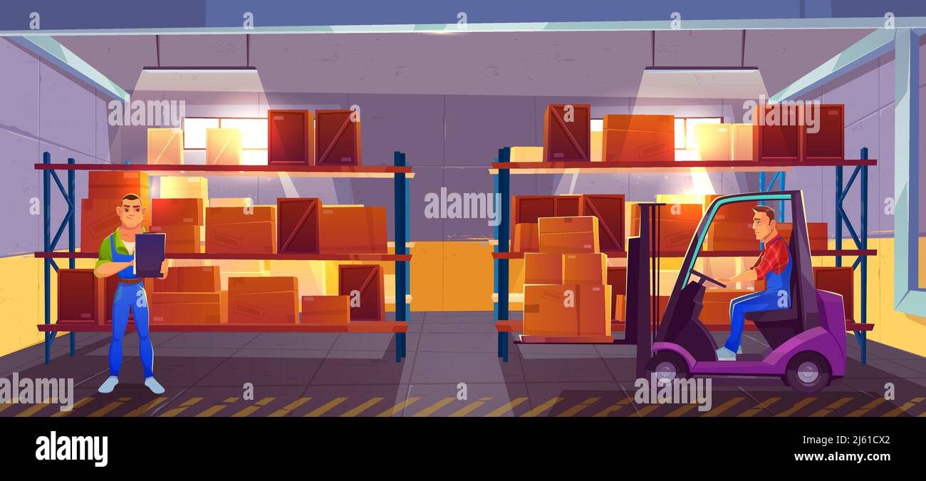 Delivering the goods cartoon hi-res stock photography and images - Alamy