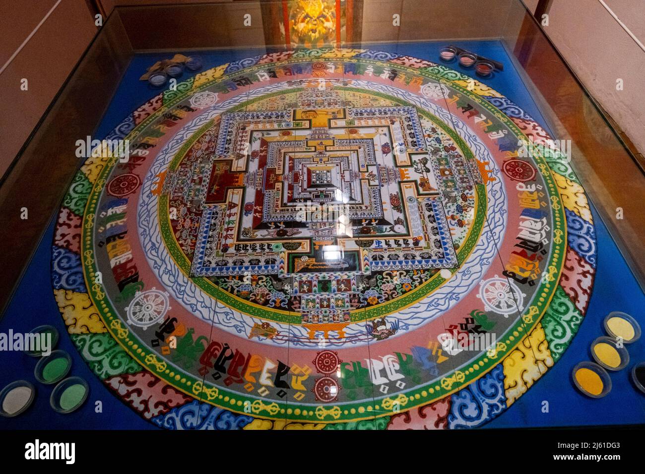 Kalachakcra buddhist mandala, Dalai Lama gift, pollensa museum, Majorca ...