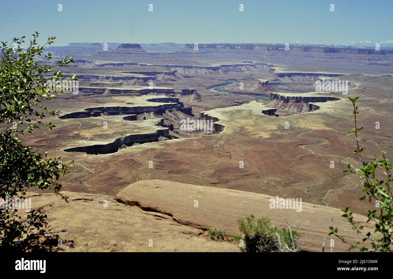 striking scenery of the colorado river meanders through the plateau in ...