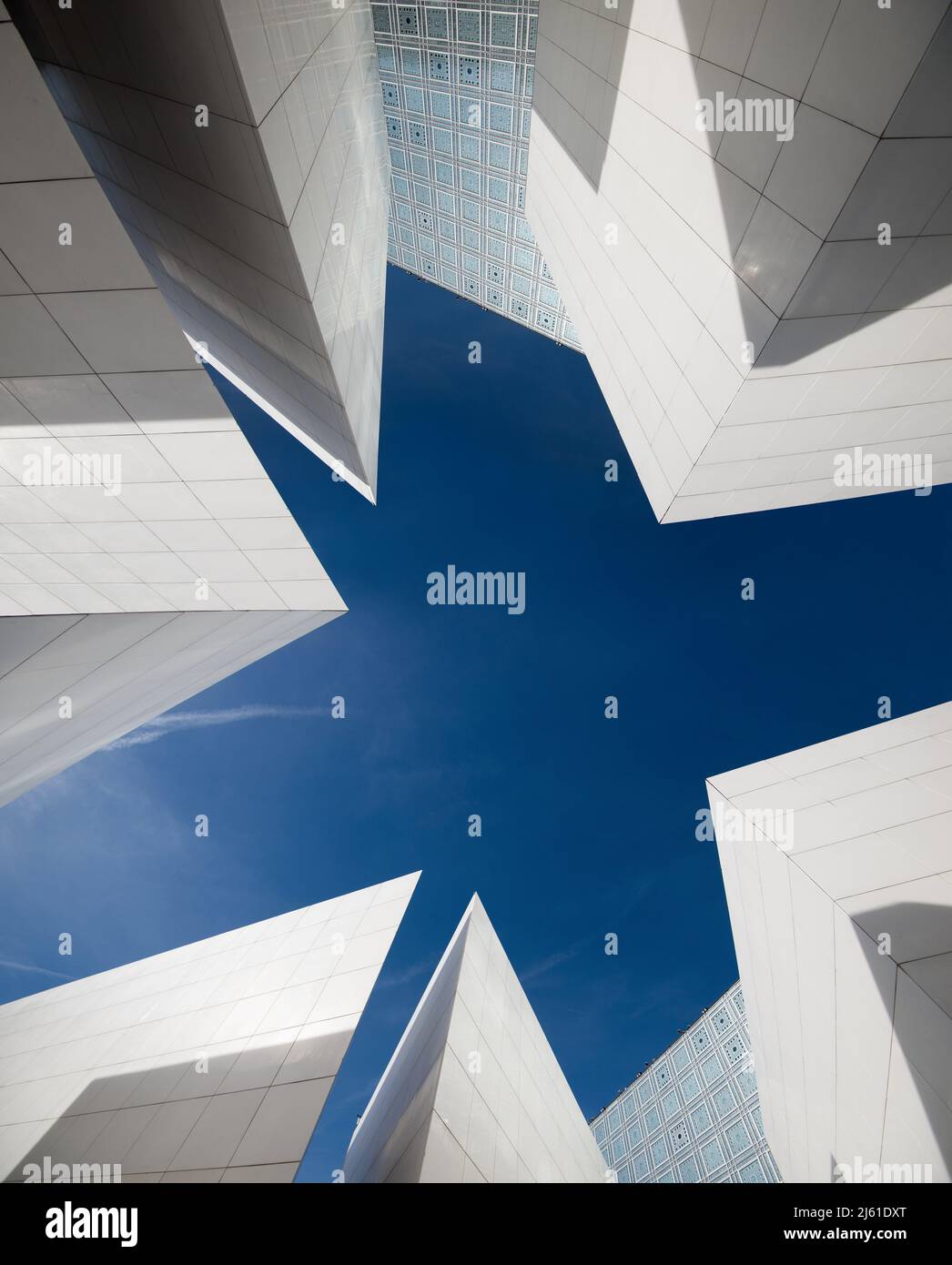 Modern architecture. Abstract pattern of shadows and light on diagonal ...