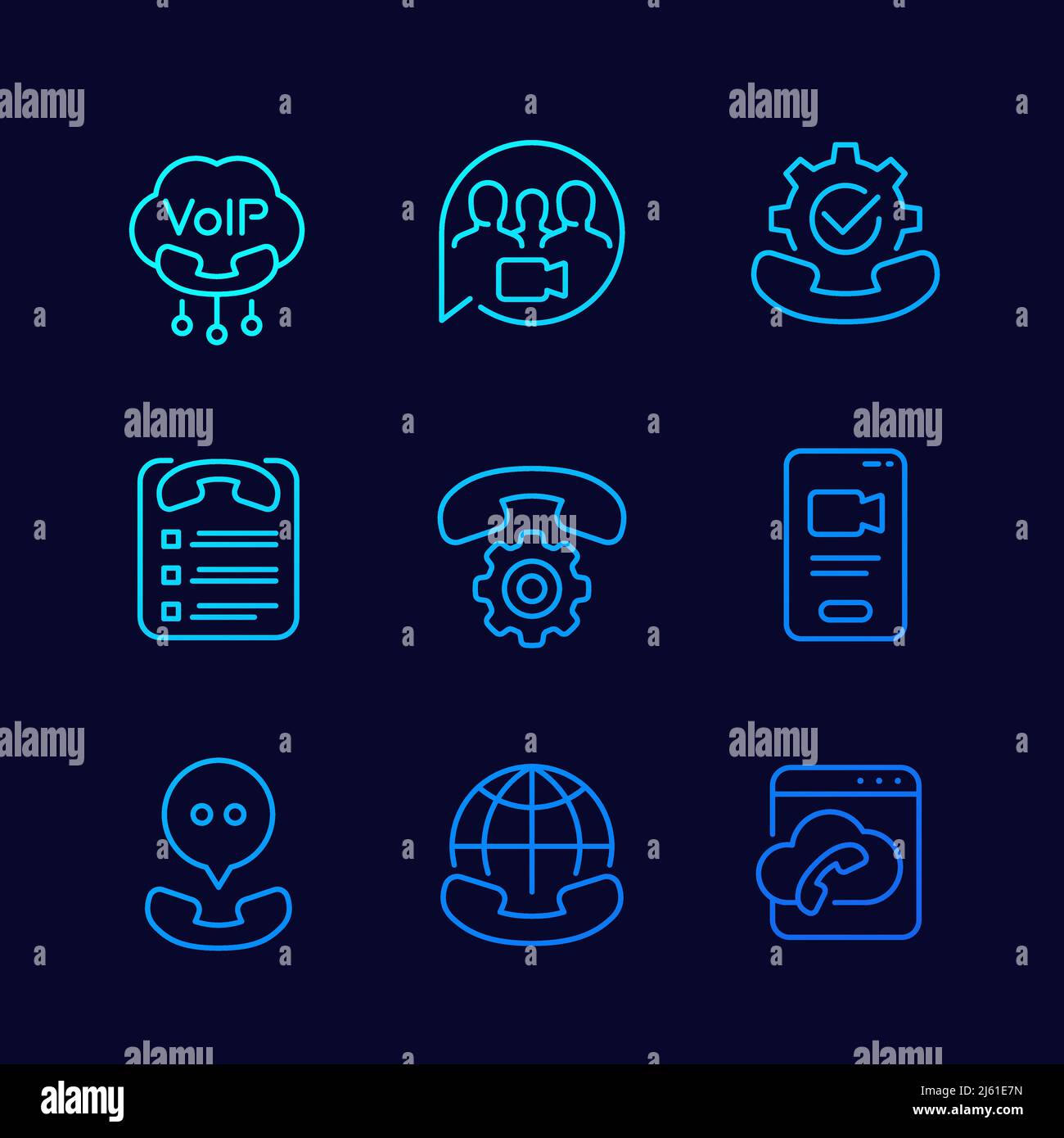 Voip phone video Stock Vector Images - Alamy