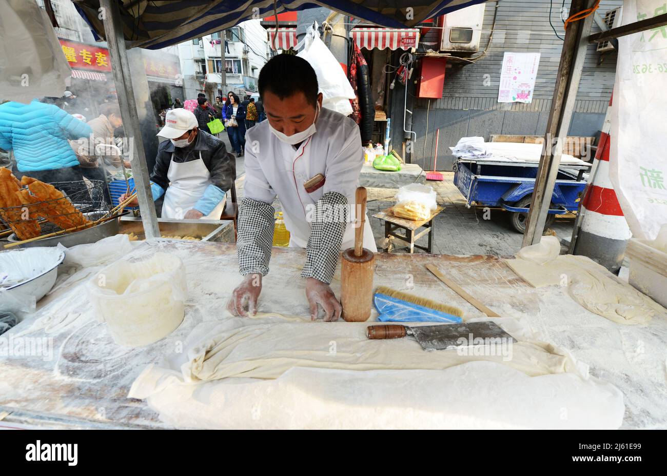 Chinese fried bread - Youtiao sold in almost every neighborhood in ...