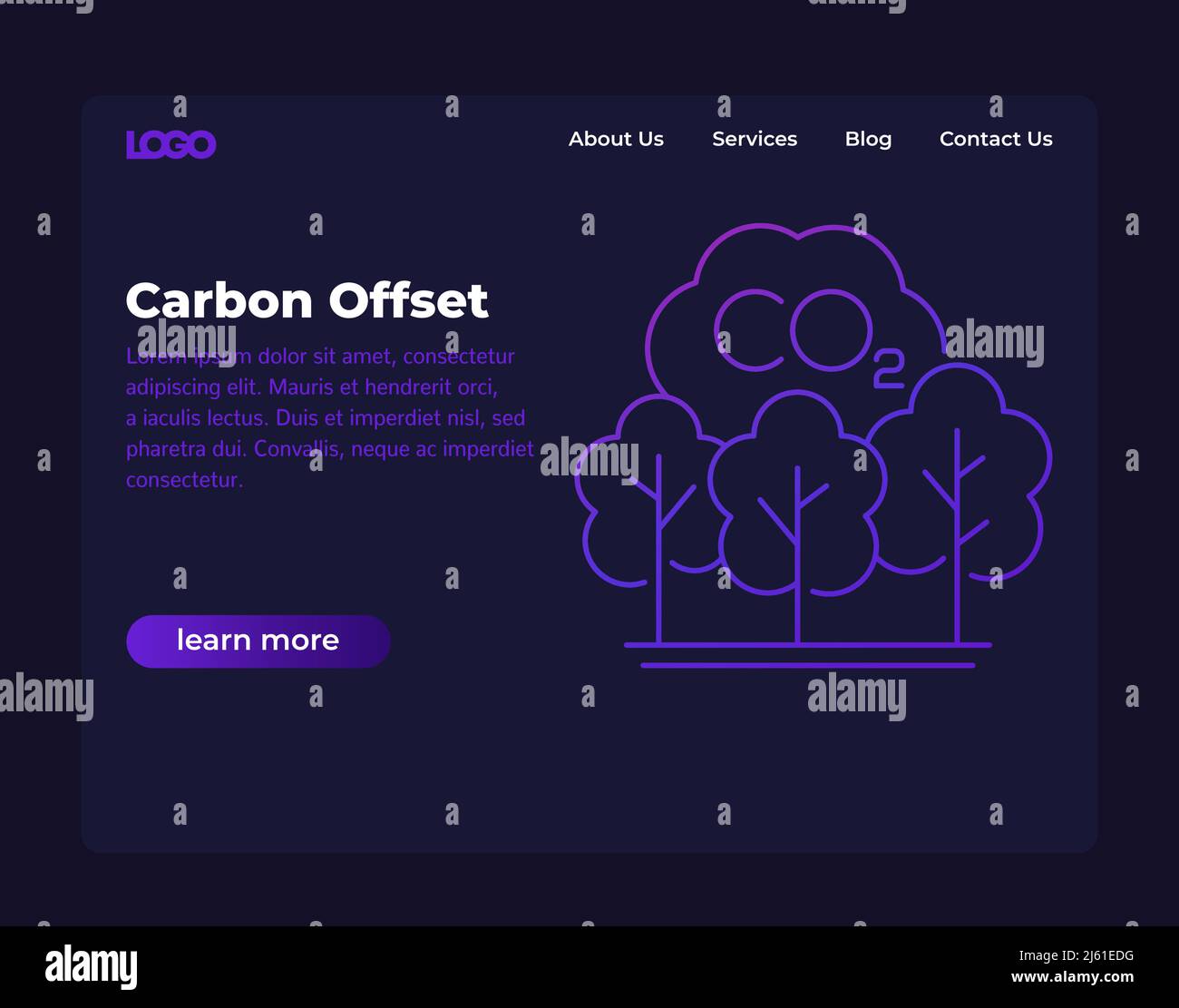 carbon offset banner, website design Stock Vector Image & Art - Alamy