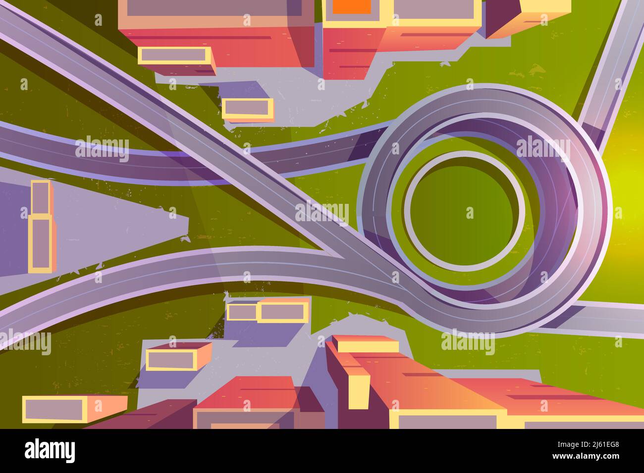 Street junction empty in Stock Vector Images - Alamy