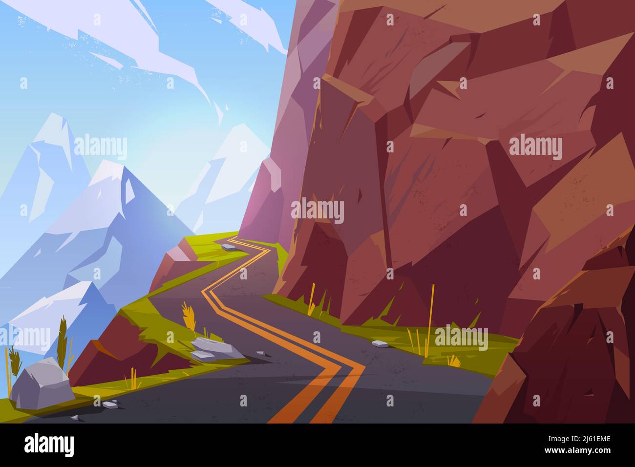 Empty road on cloudy Stock Vector Images - Alamy