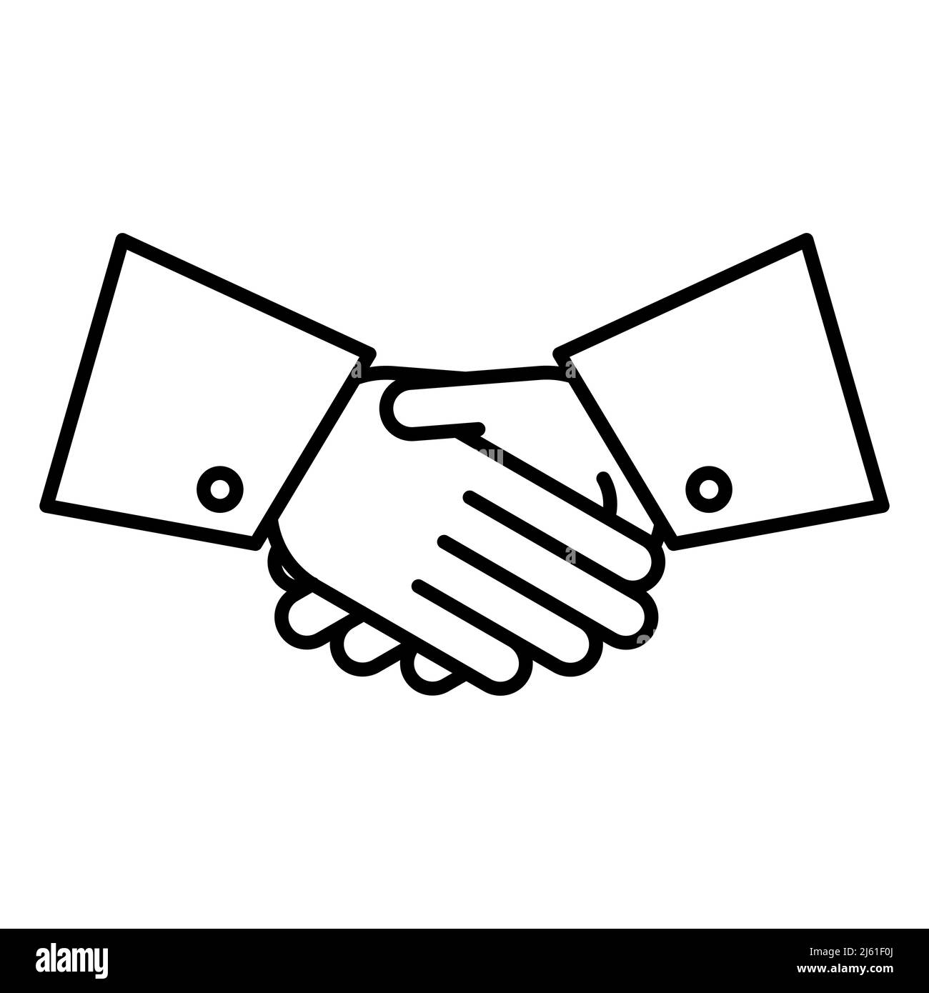 Hands shaking icon hi-res stock photography and images - Alamy