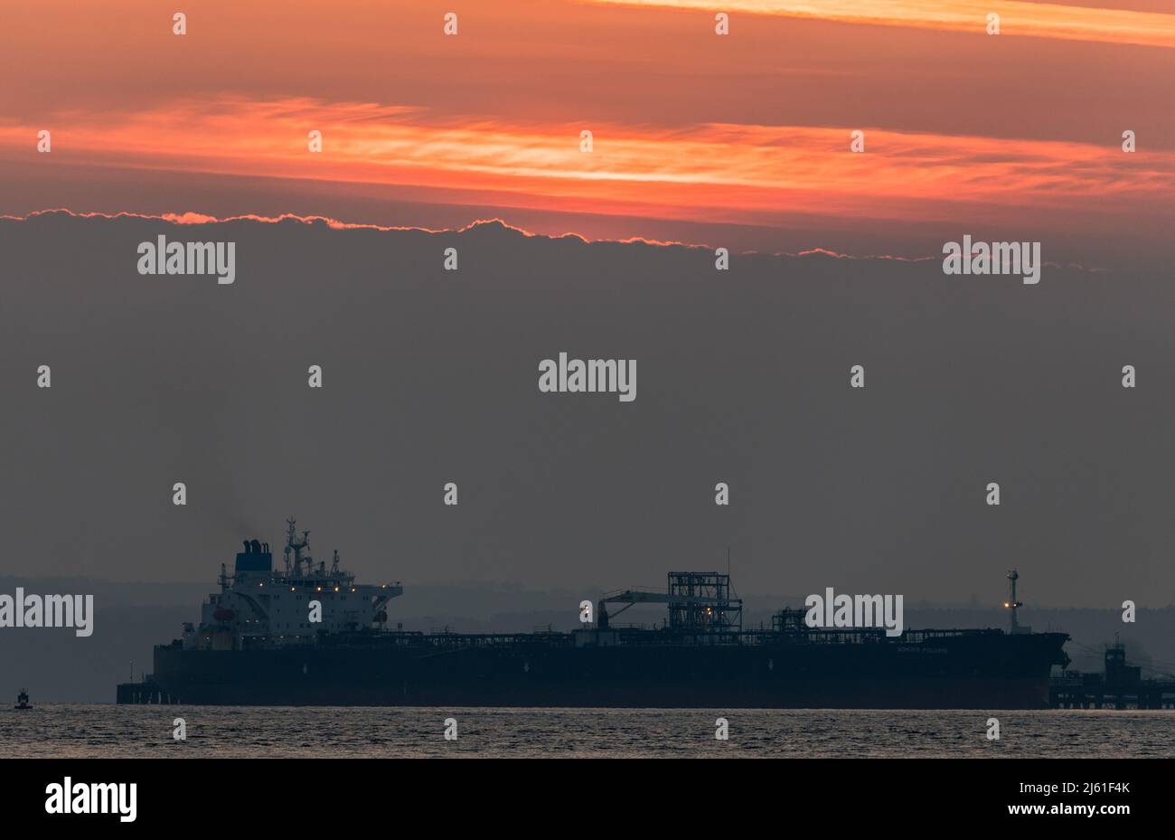 Whitegate, Cork, Ireland. 27th April, 2022. Oil tanker Wonder Polaris ...