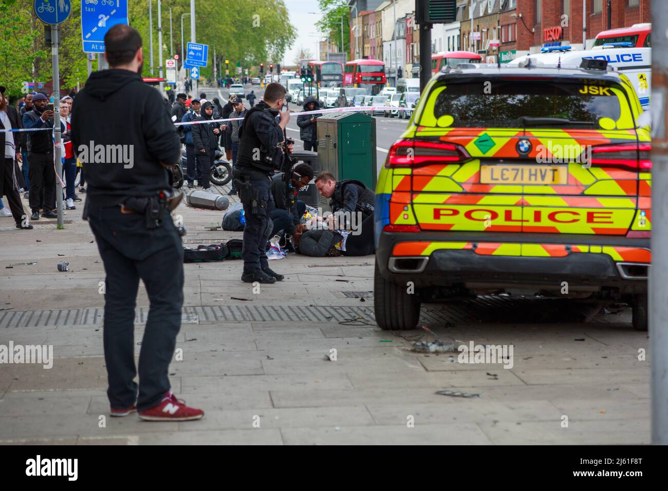 Junction seven sisters road hi-res stock photography and images - Alamy