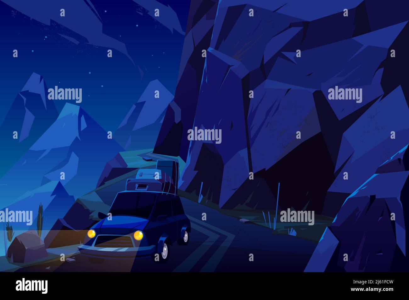 Drive car on country road Stock Vector Images - Alamy