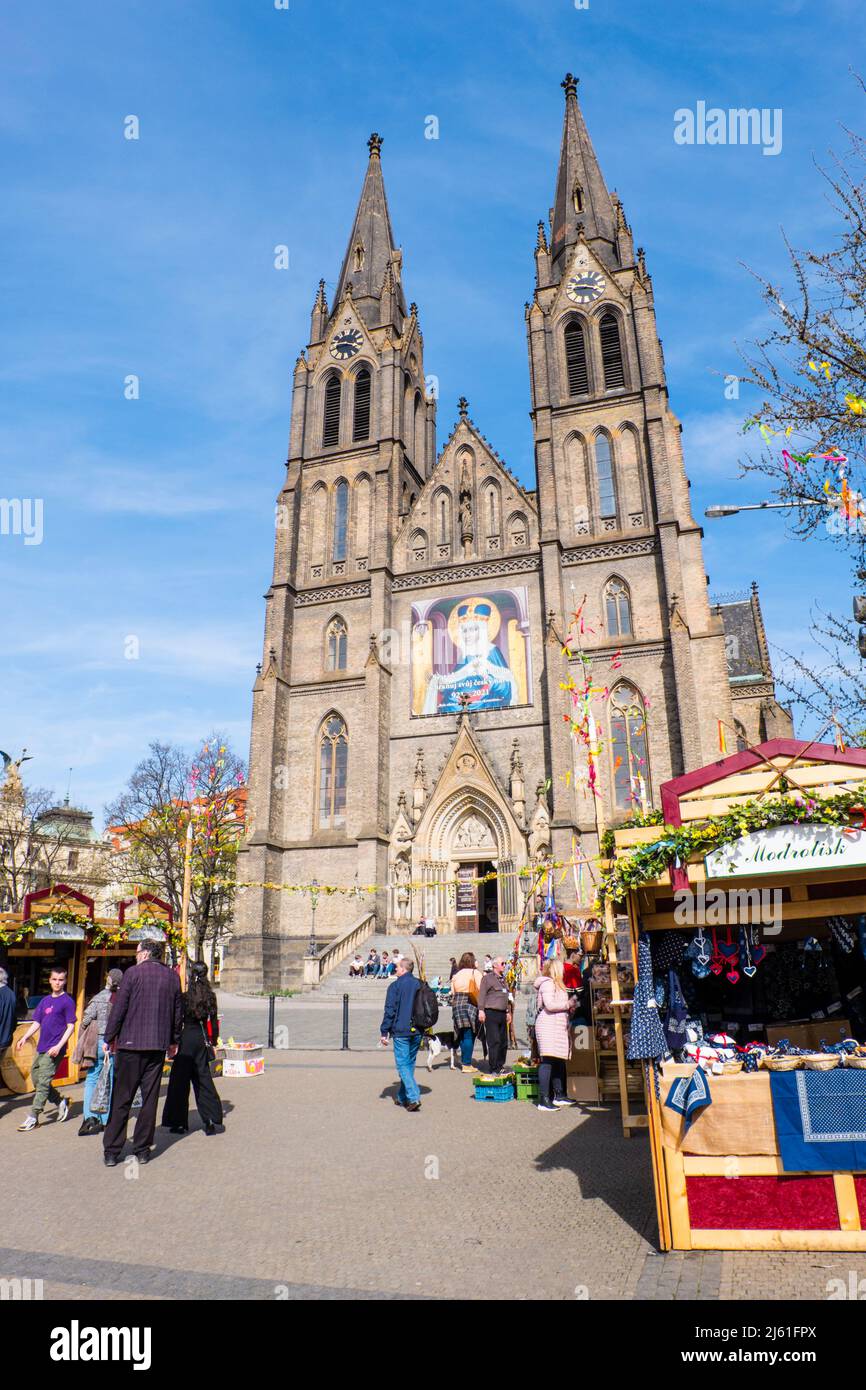 Easter market, Namesti miru, Prague, Czech Republic Stock Photo - Alamy