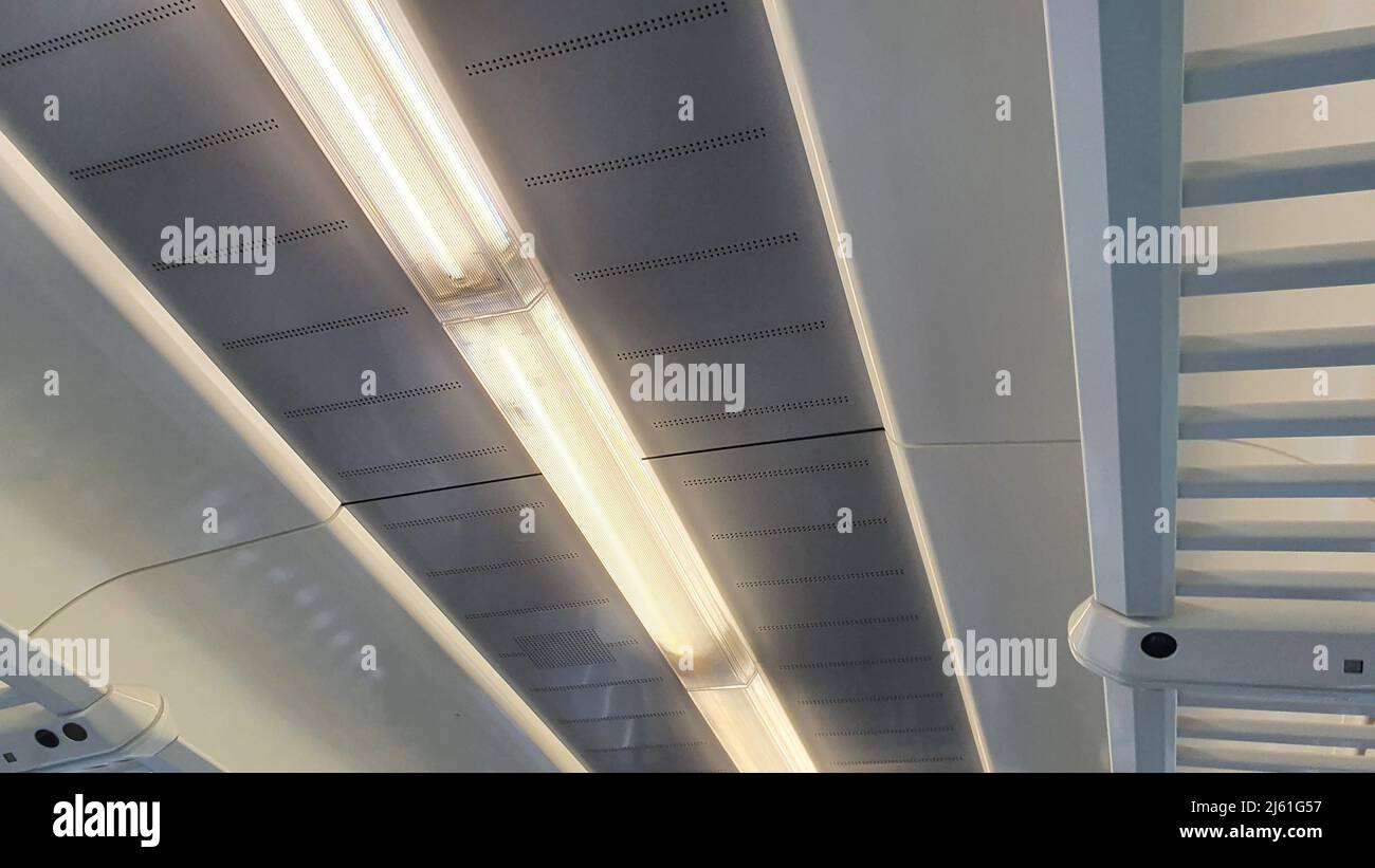 Interior of first class Swiss train Stock Photo - Alamy