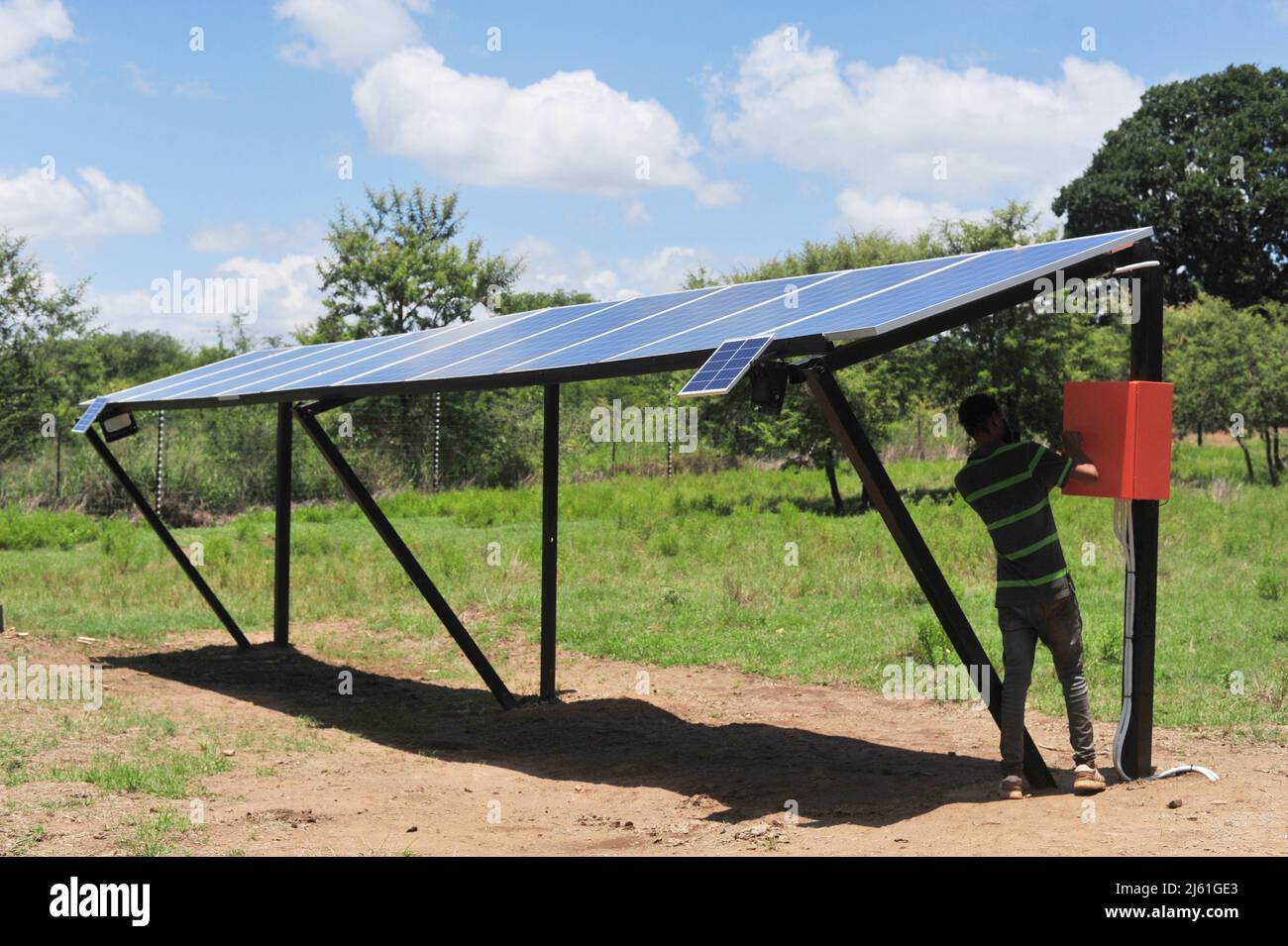 South African village embraces solar energy Stock Photo - Alamy