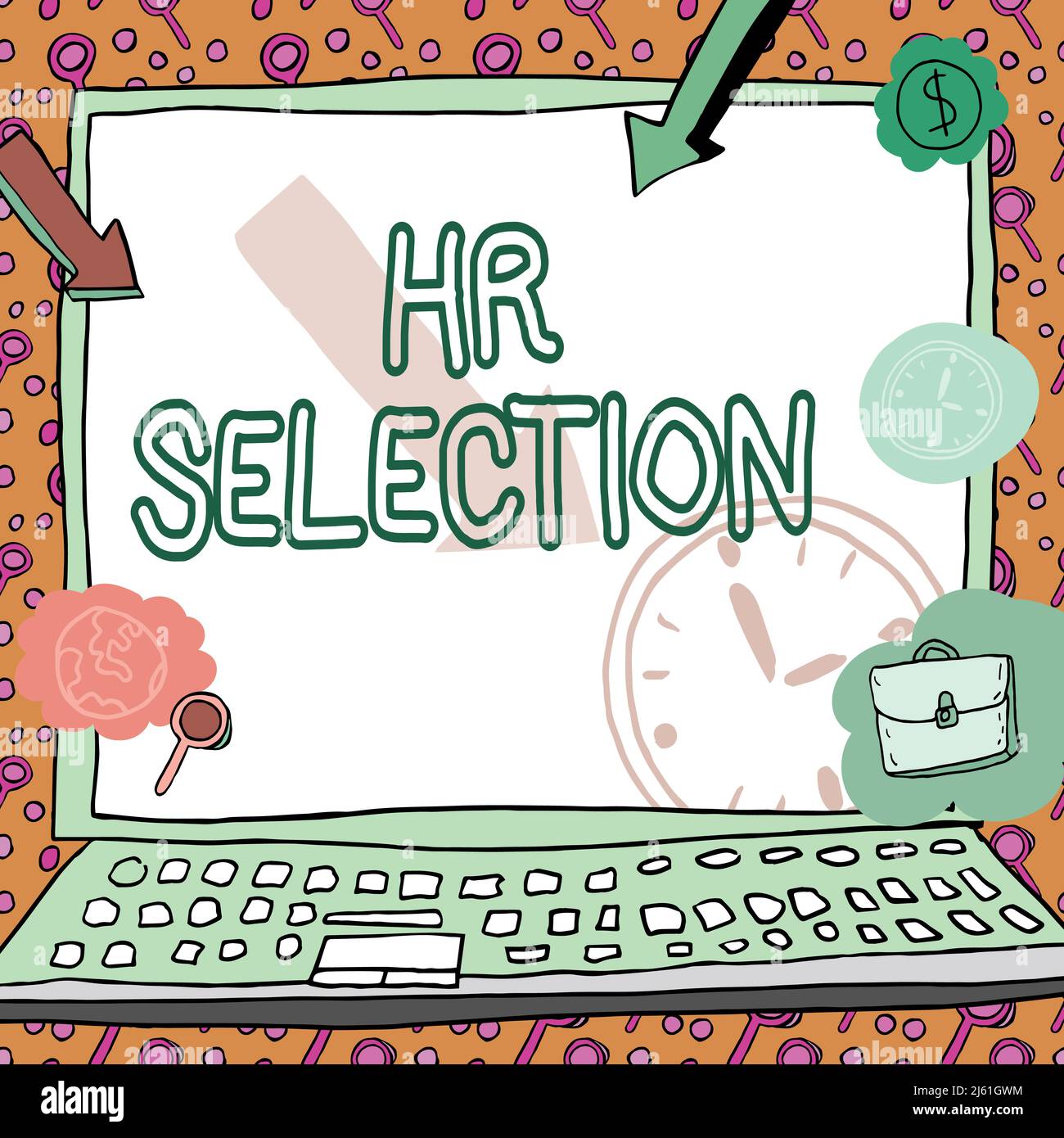 Text sign showing Hr Selection. Business concept Process and approached ...