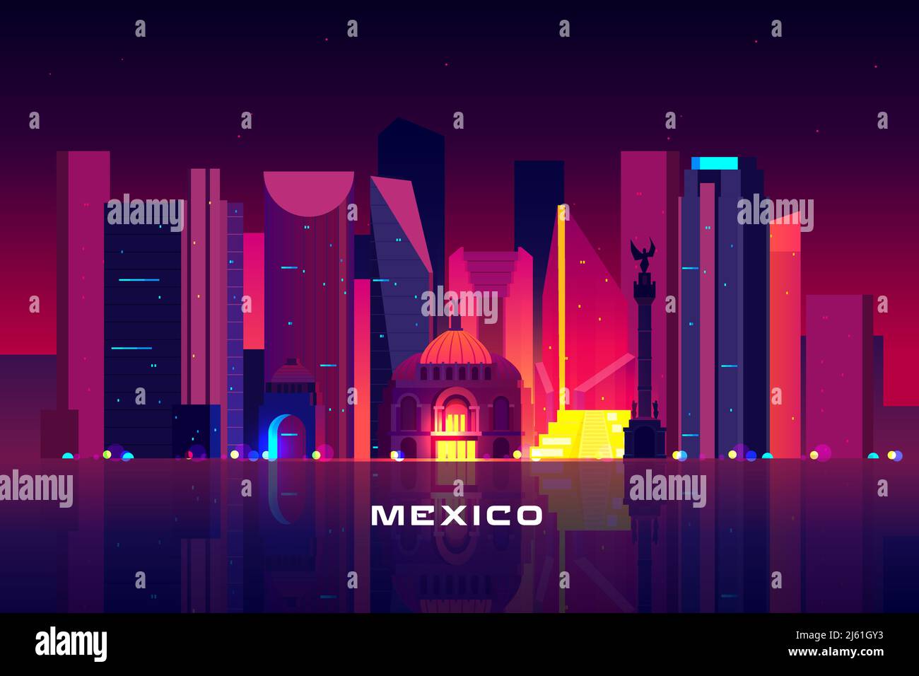 Mexican skyscrapers Stock Vector Images - Alamy