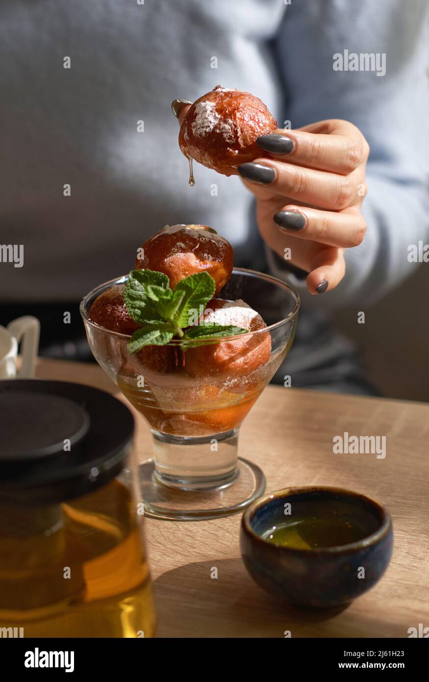 Bowl of Lokma Turkish, loukoumades Greek with other names in other ...