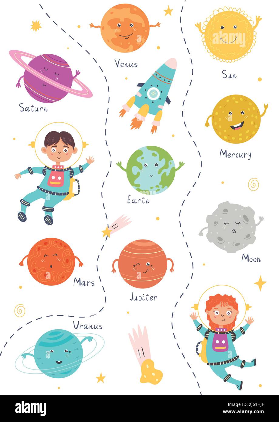 Funny uranus planet cartoon illustration hi-res stock photography and ...