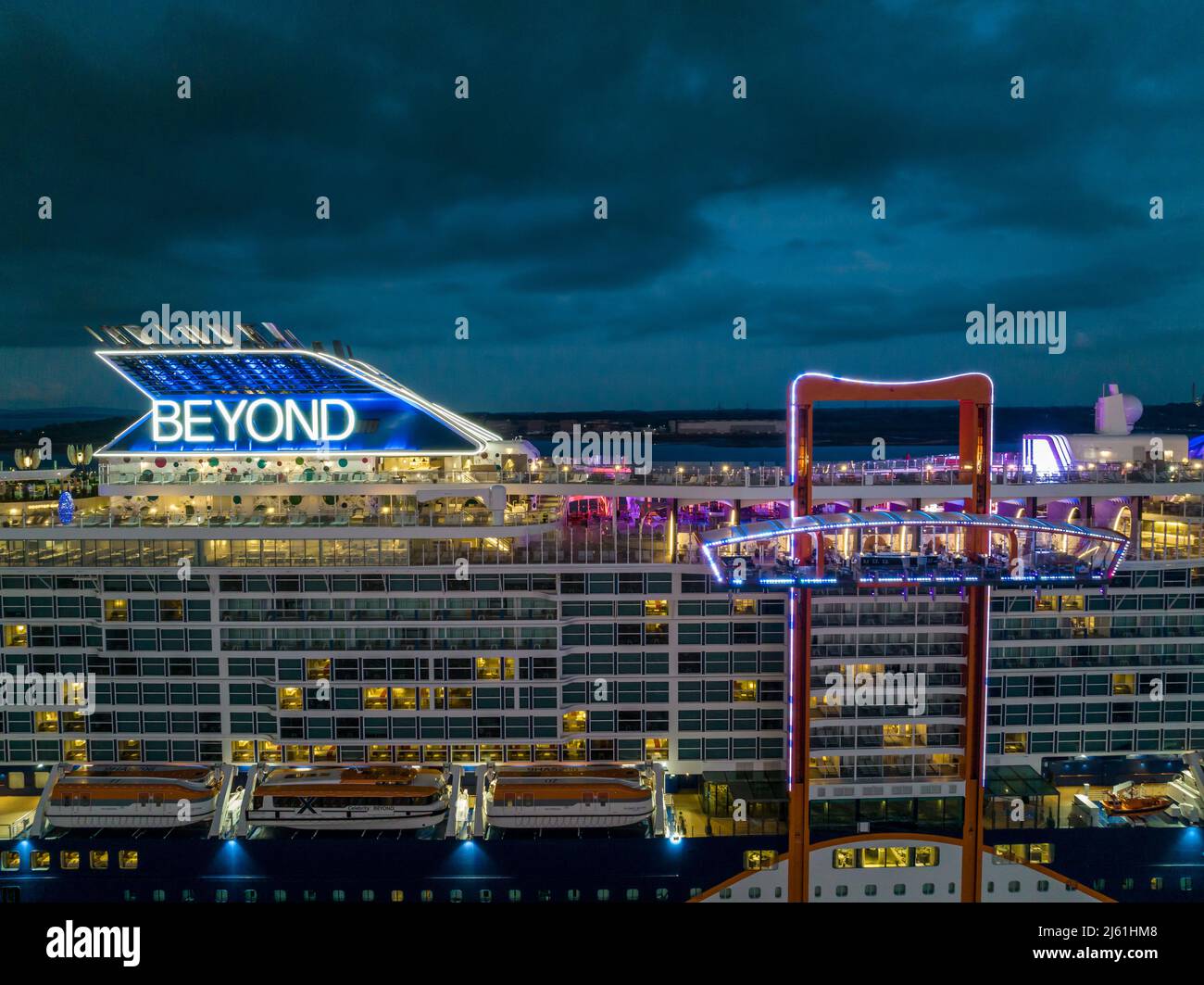 Celebrity Beyond cruise ship on way to Southampton, Celebrity Beyond ...