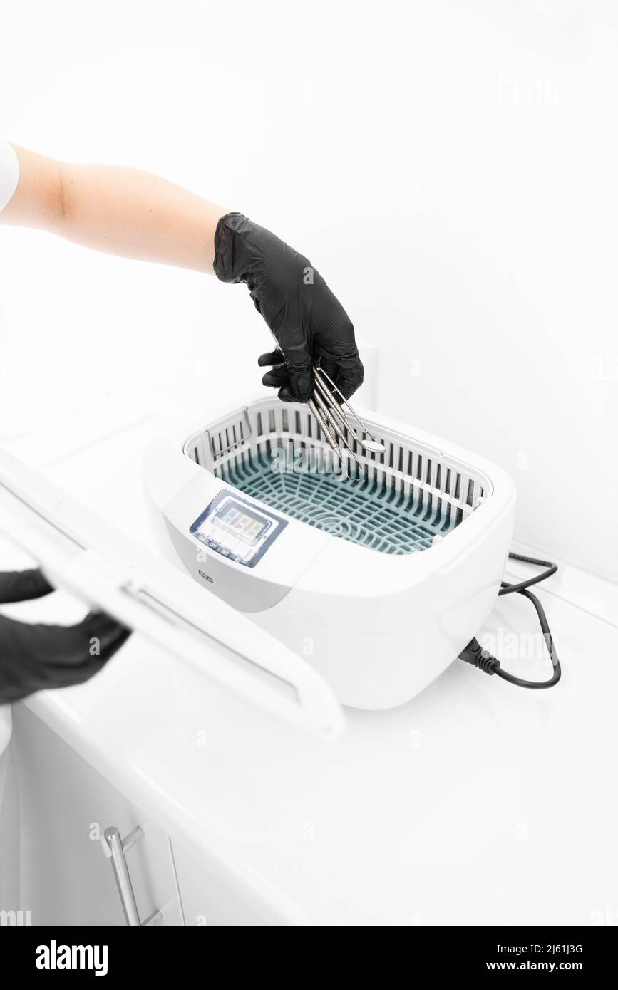 Cleaning surgical instruments sterilization hi-res stock photography ...