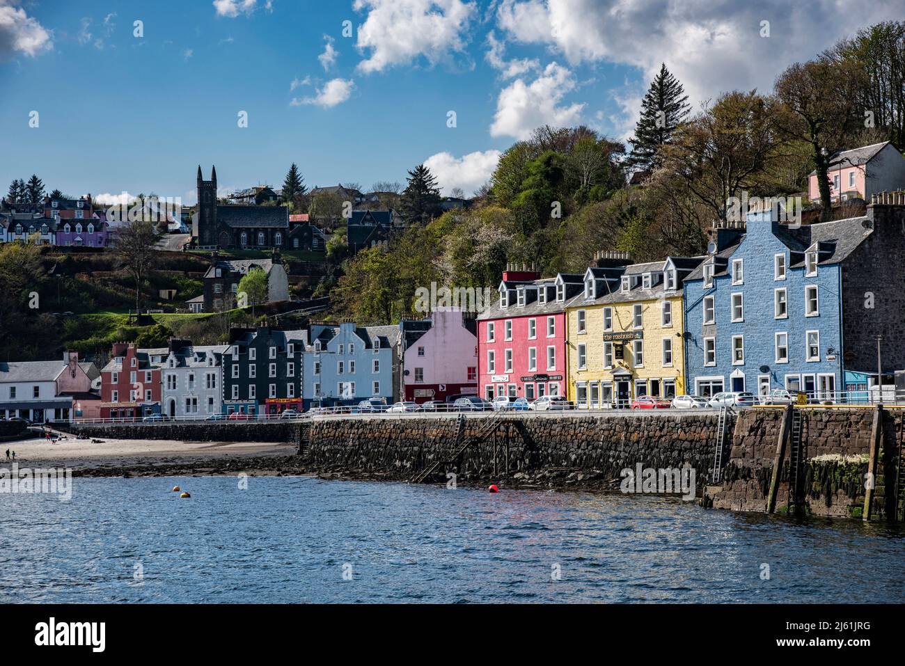 The beautiful harbour of Tobermory on the island of Mull with its ...