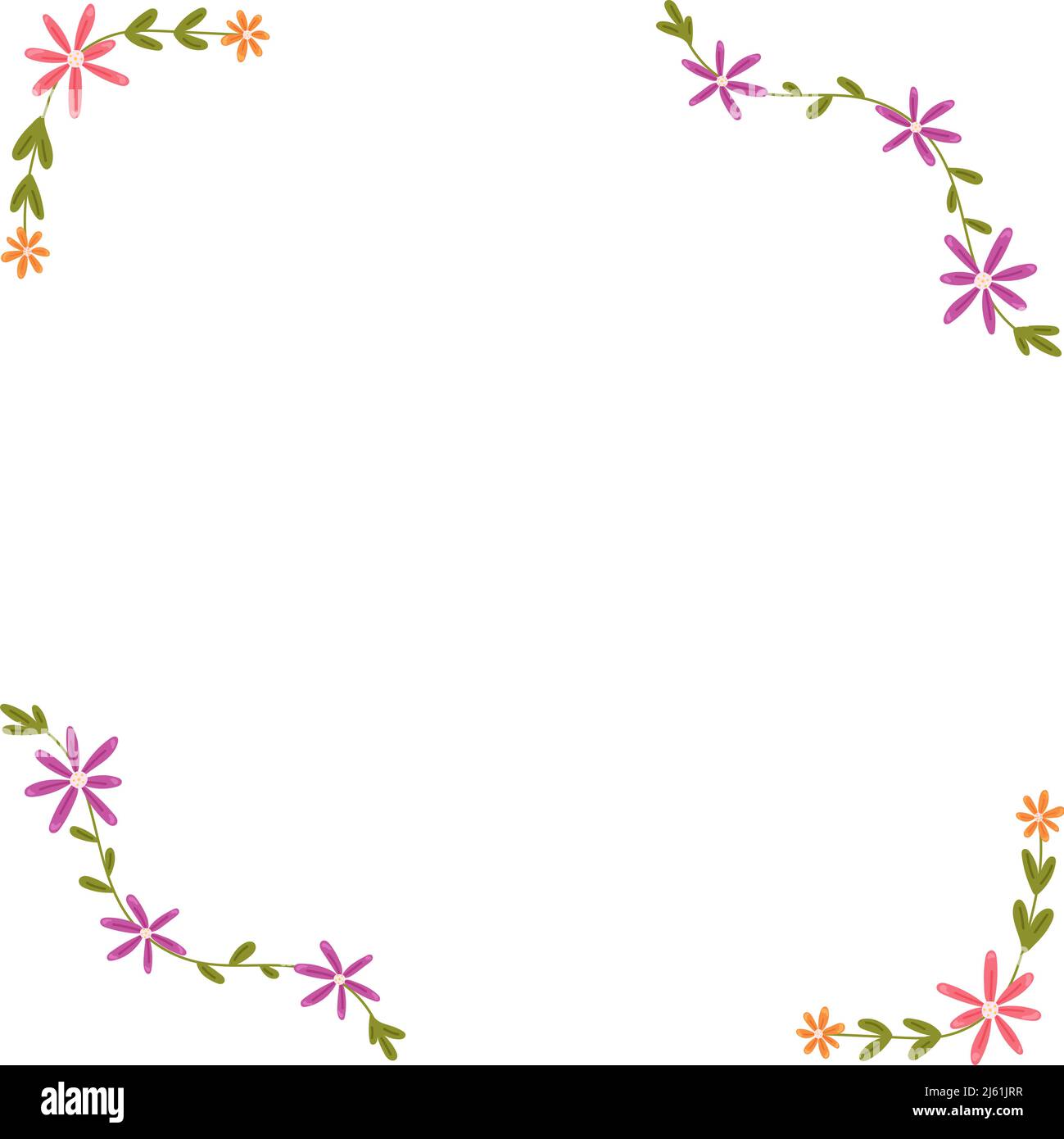 Wedding invitation floral edging hi-res stock photography and images ...