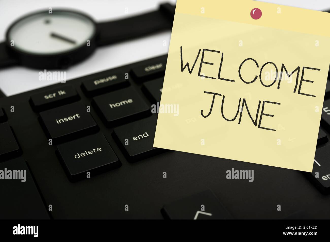 Writing displaying text Welcome June. Business approach Calendar Sixth ...