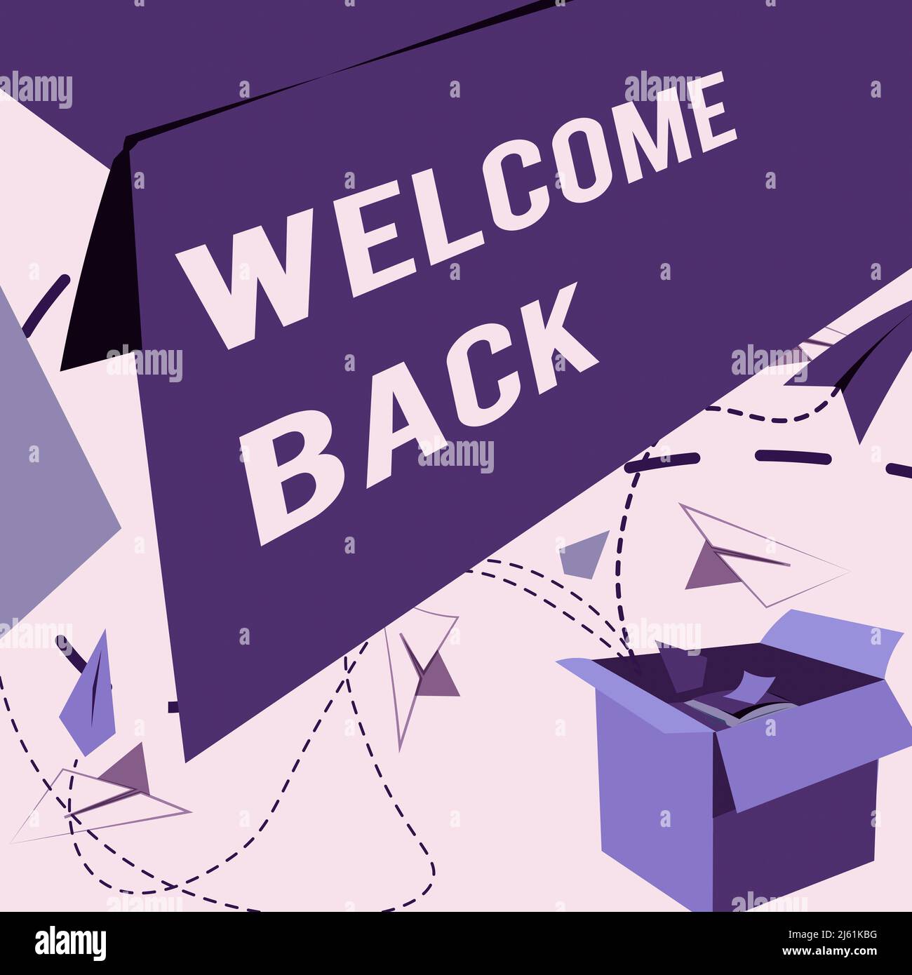 Conceptual caption Welcome Back. Internet Concept Warm Greetings ...