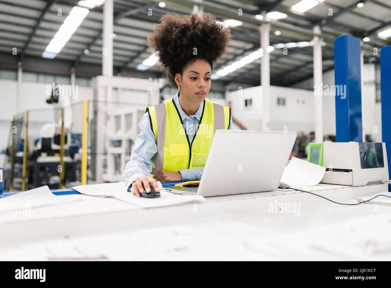 African american engineer in protective hi-res stock photography and ...