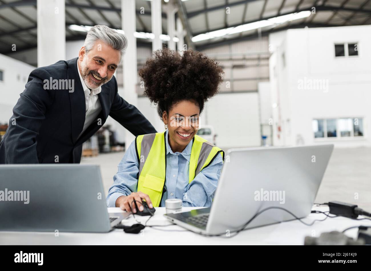 Businessman in factory having hi-res stock photography and images - Alamy