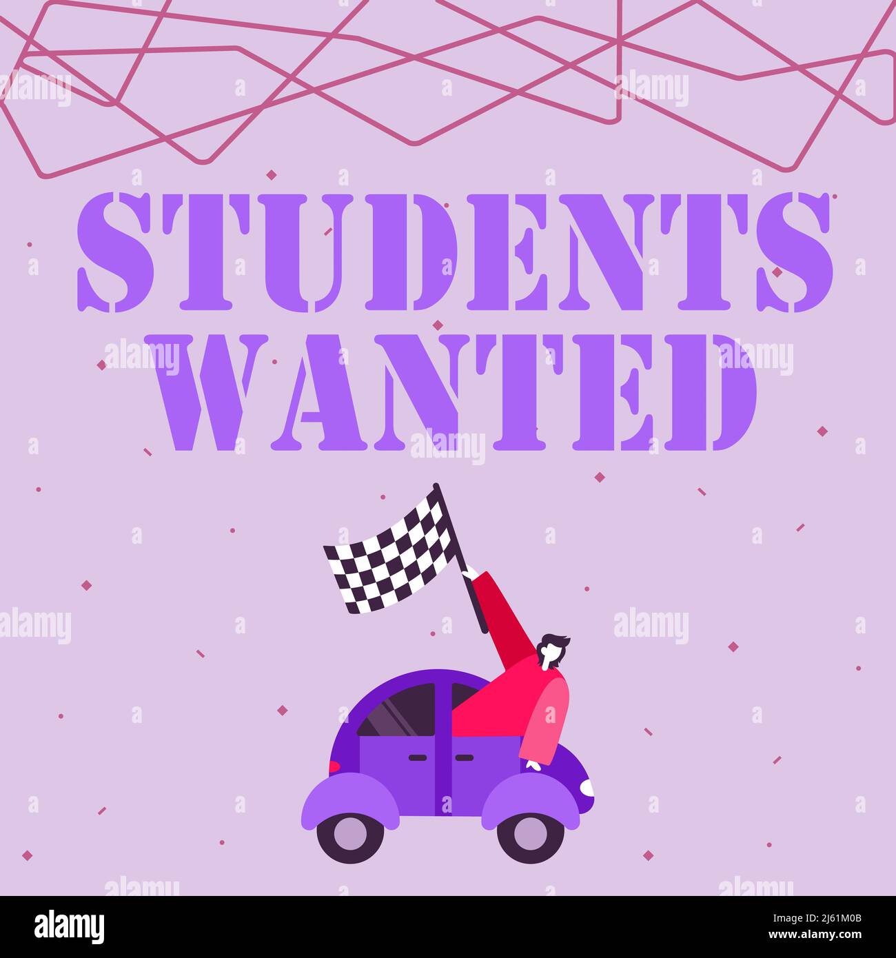 Text showing inspiration Students Wanted. Word for list of things ...
