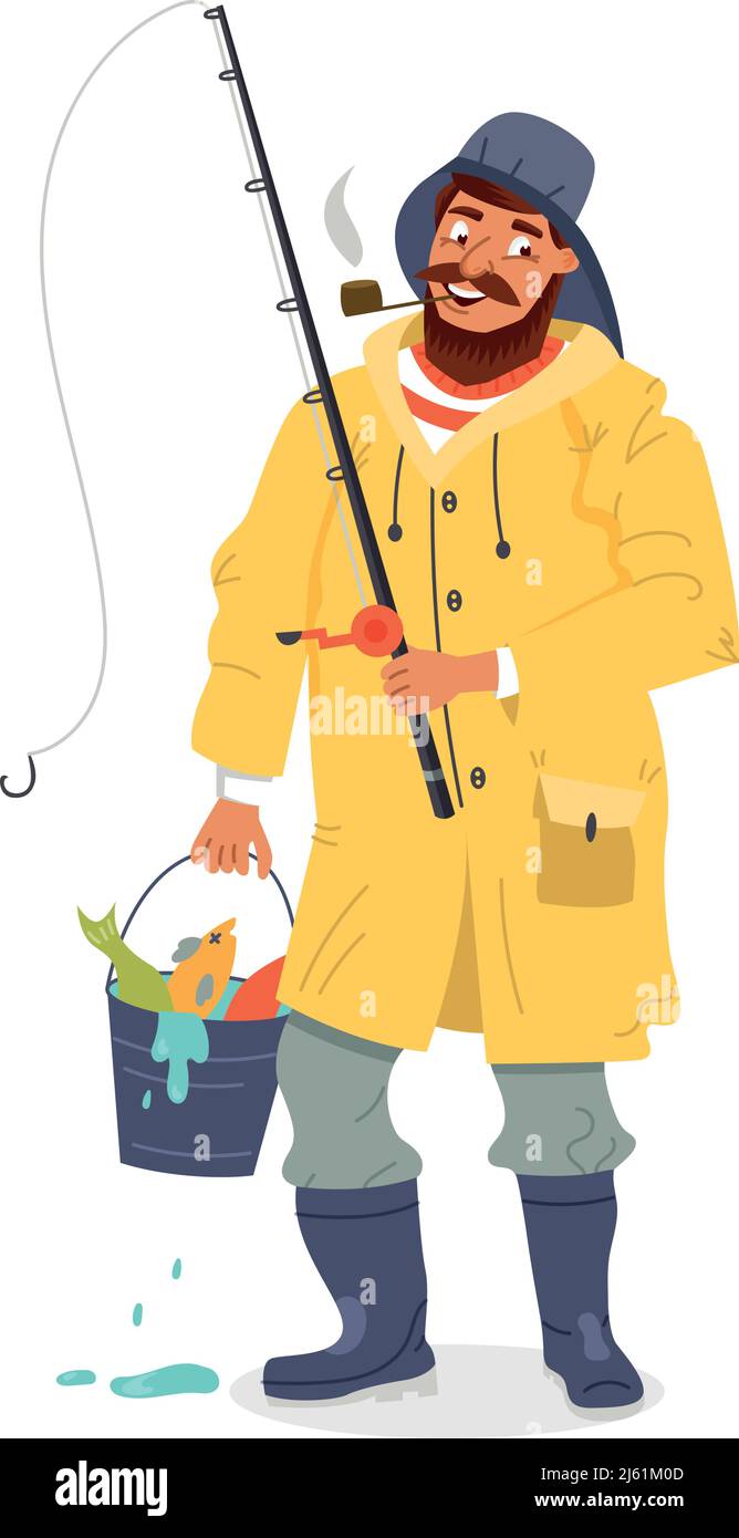 Man smoking a pipe illustration Cut Out Stock Images & Pictures - Alamy