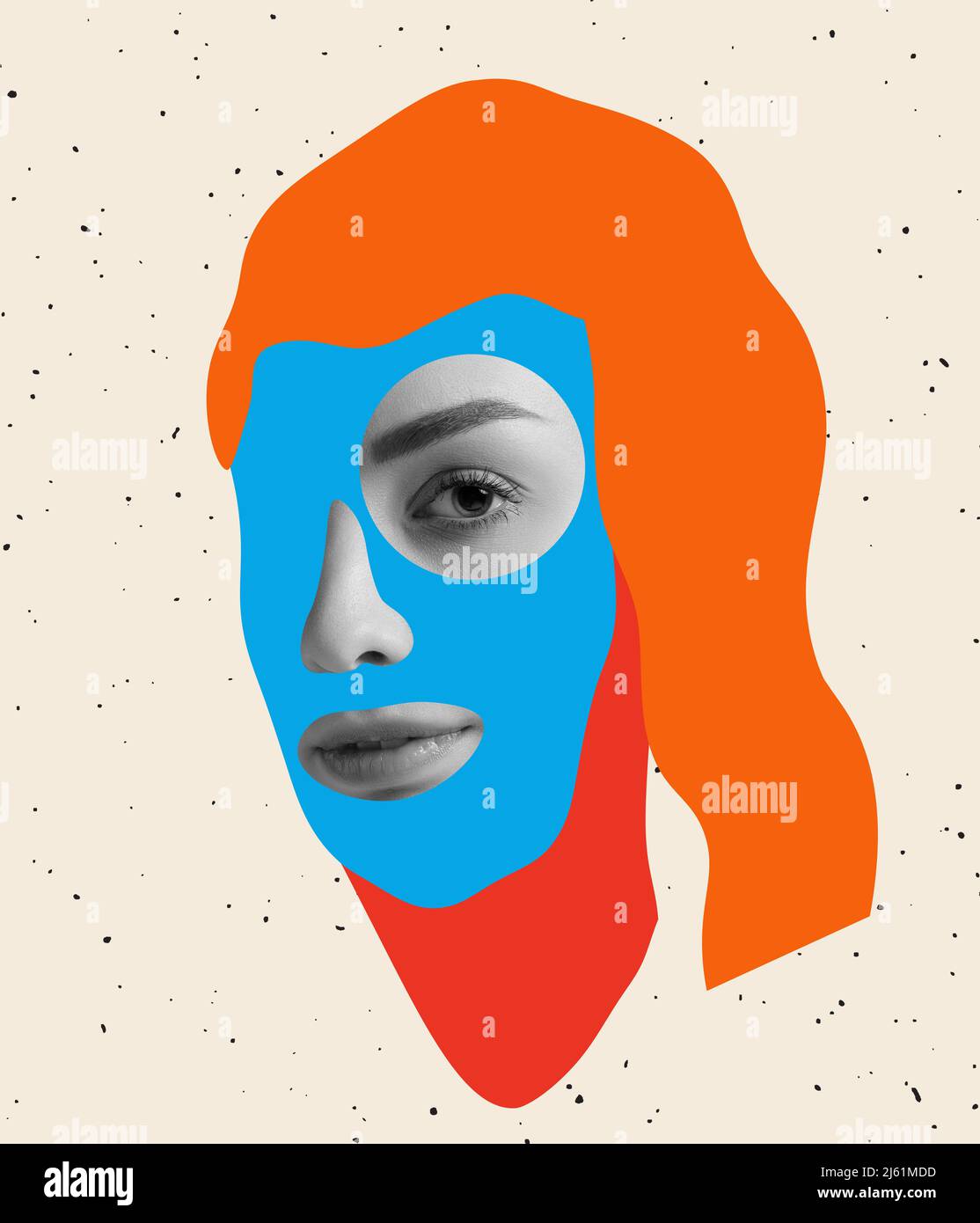 Contemporary colorful and conceptual bright art collage. Tender ...