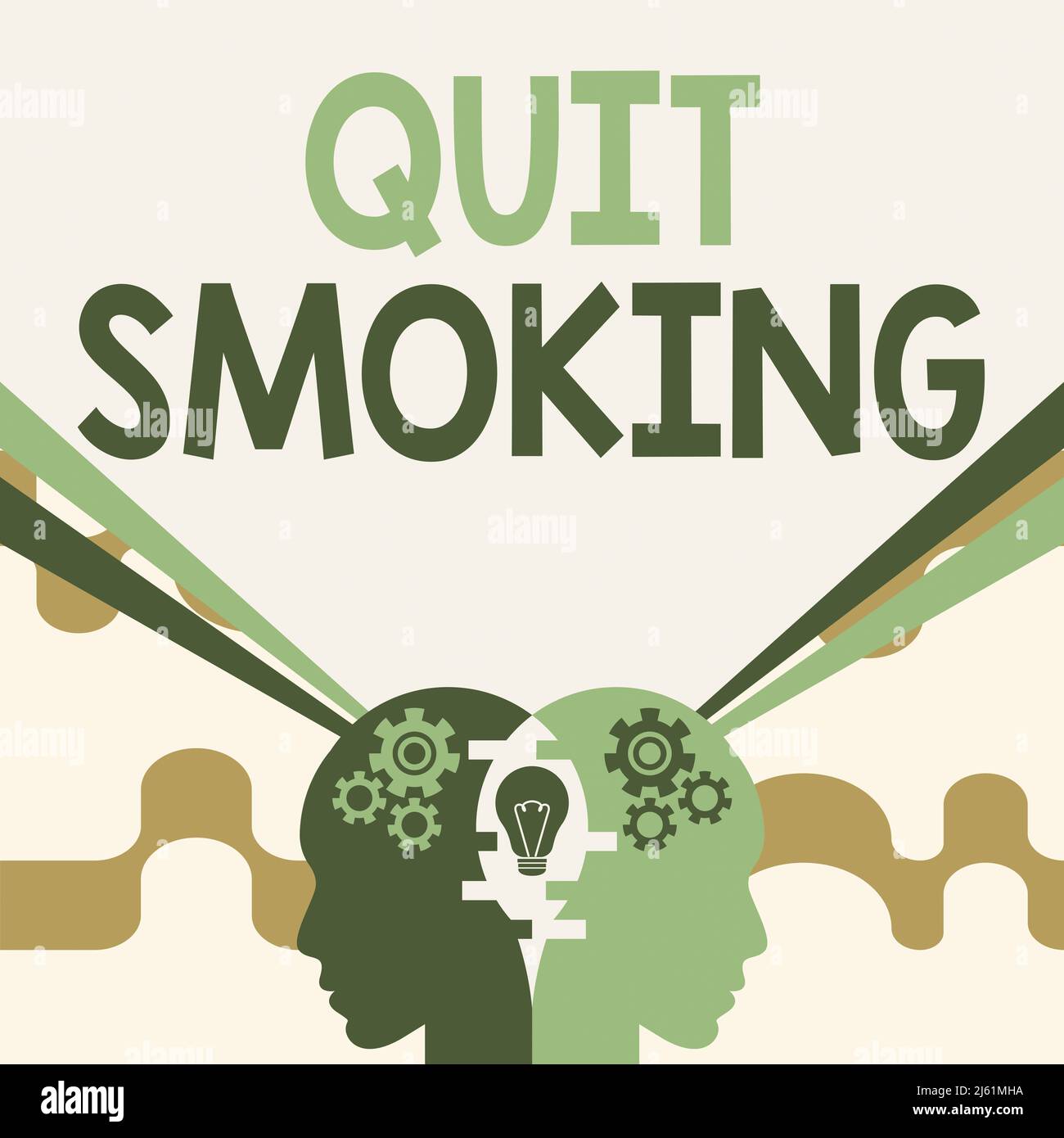 Text caption presenting Quit Smoking. Business overview Discontinuing ...