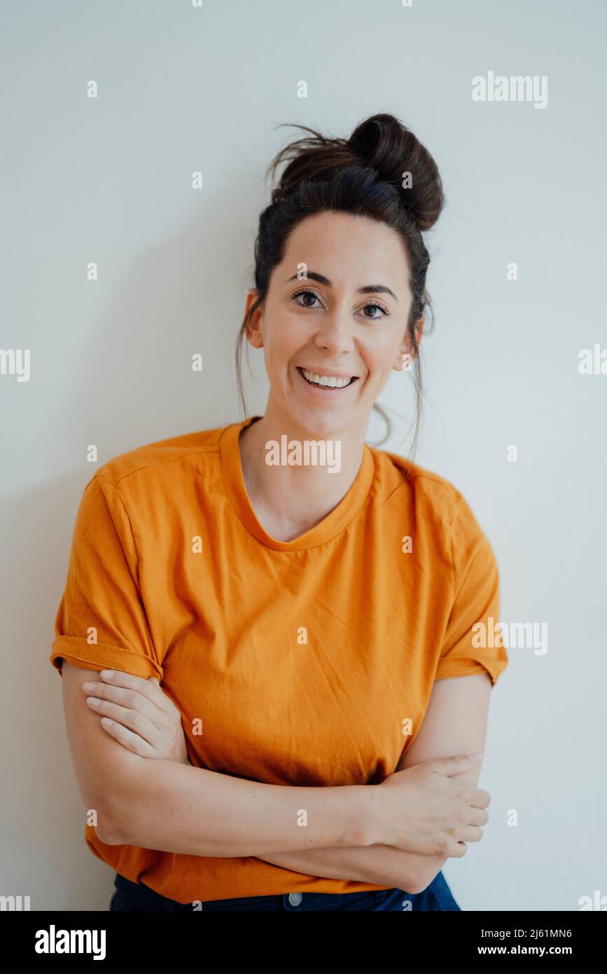 Woman in brown shirt arms hi-res stock photography and images - Alamy