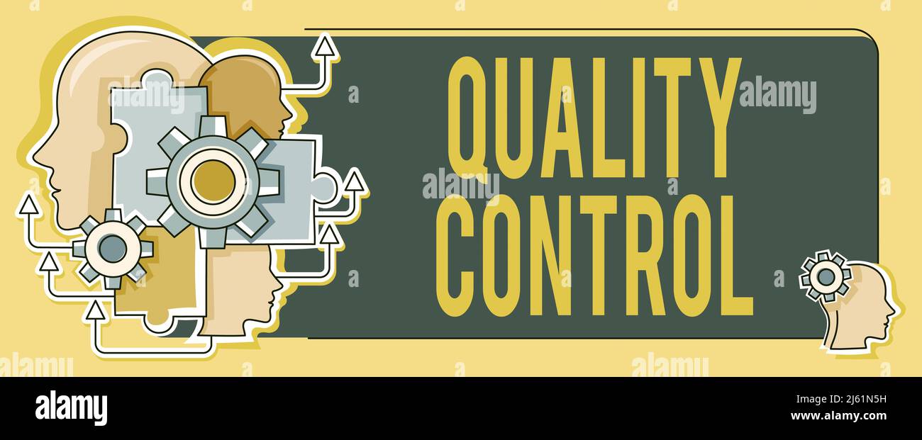 Conceptual display Quality Control. Internet Concept insure that ...