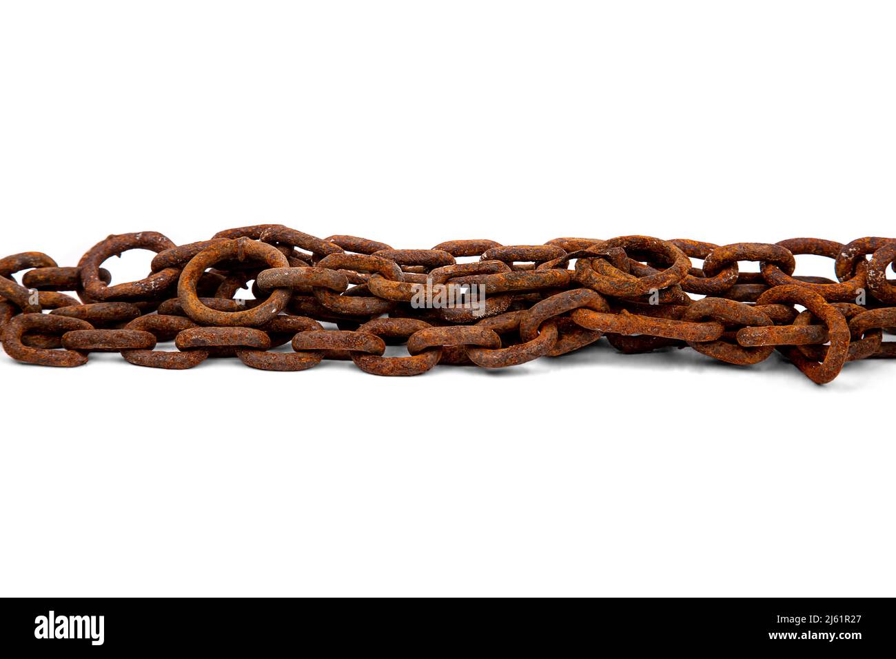 rusty chain isolated on white background Stock Photo - Alamy