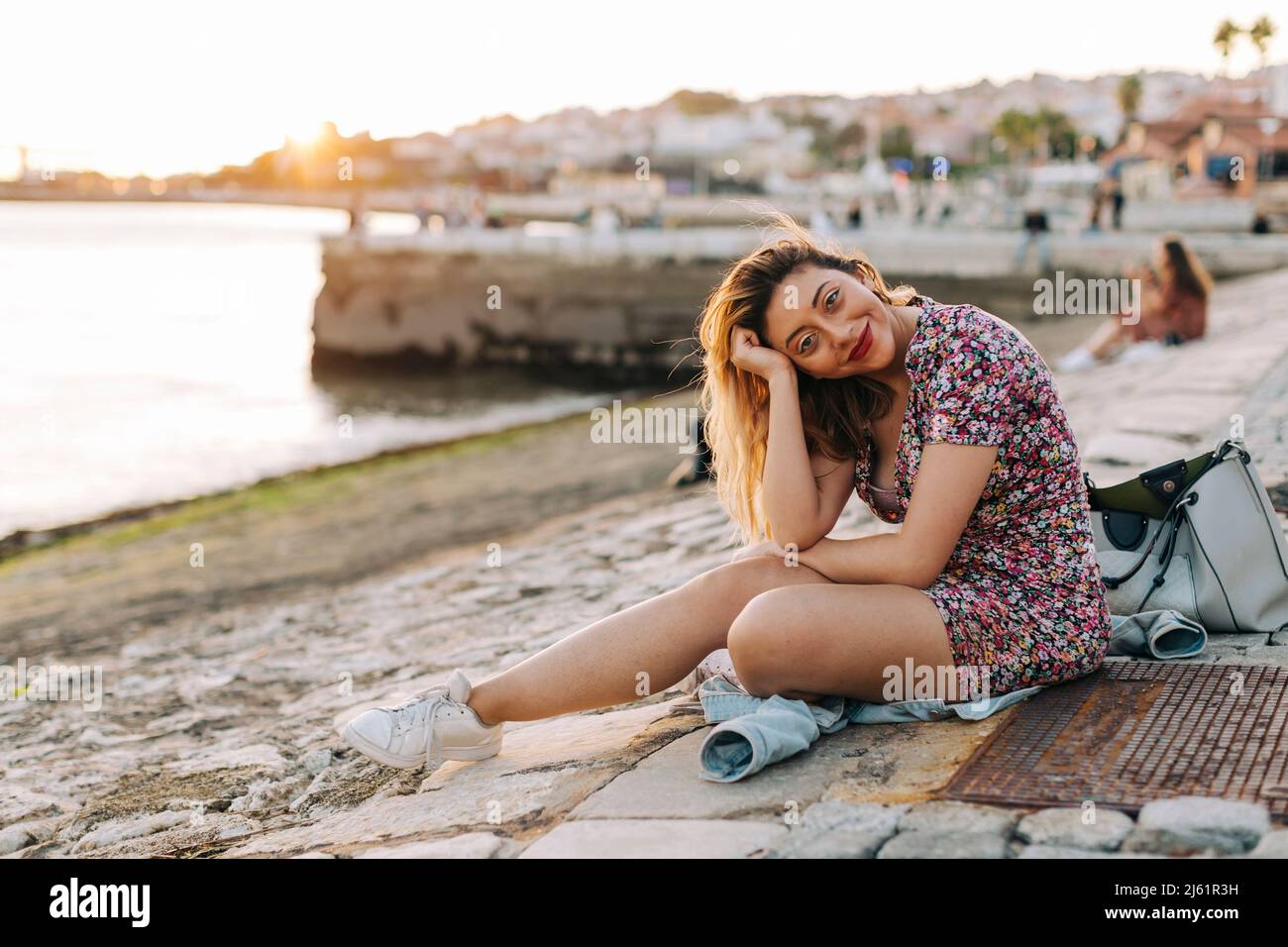 One woman by seashore hi-res stock photography and images - Alamy